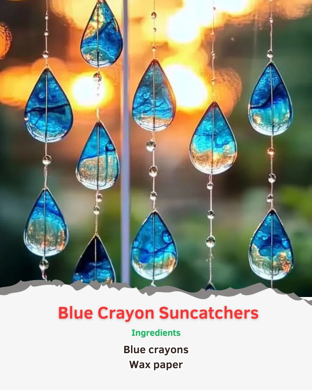Blue Crayon Suncatchers