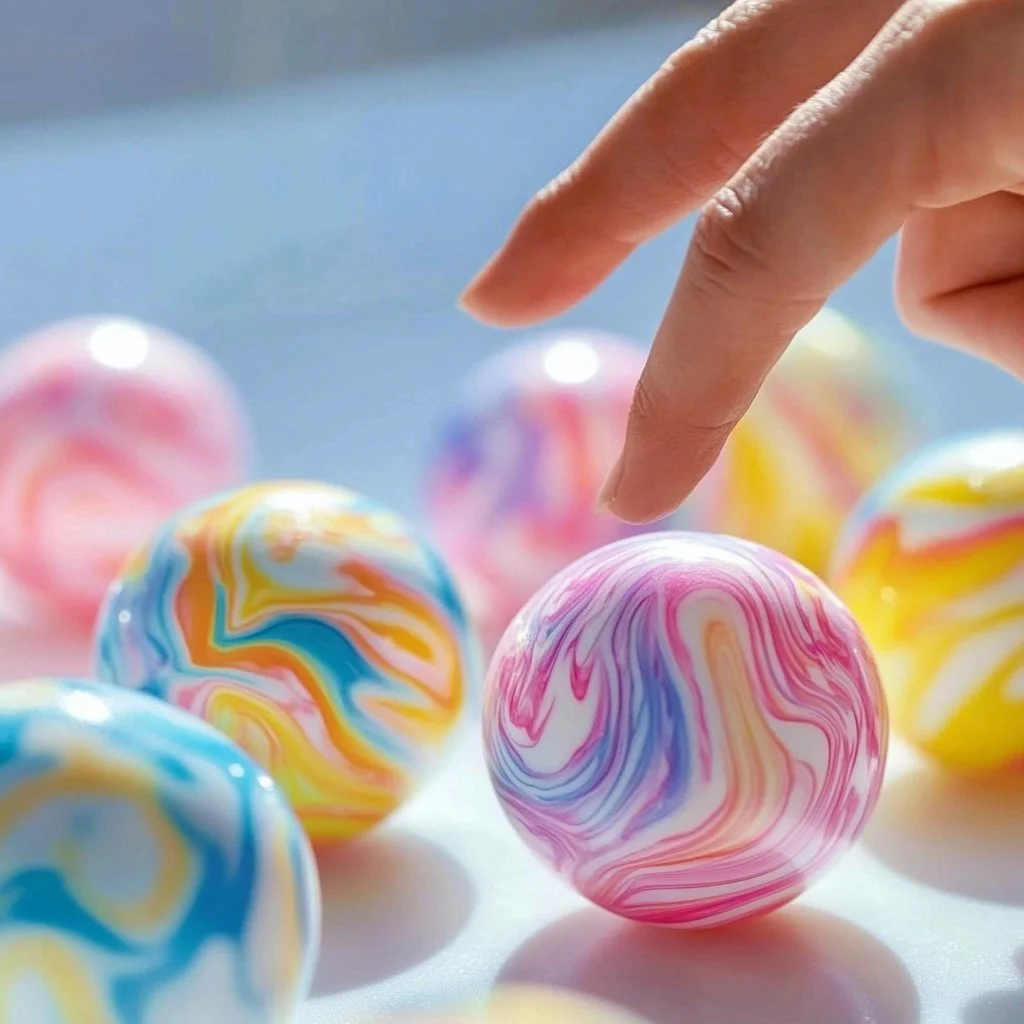 Colorful Swirling Tie-Dye Bounce Ball