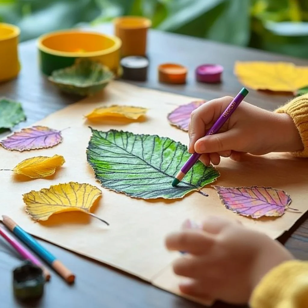 DIY Leaf Rubbings