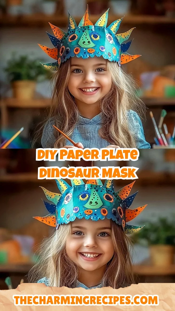 DIY Paper Plate Dinosaur Mask