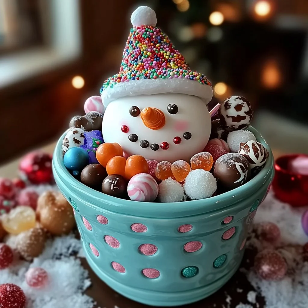 DIY Snowman Candy Dish