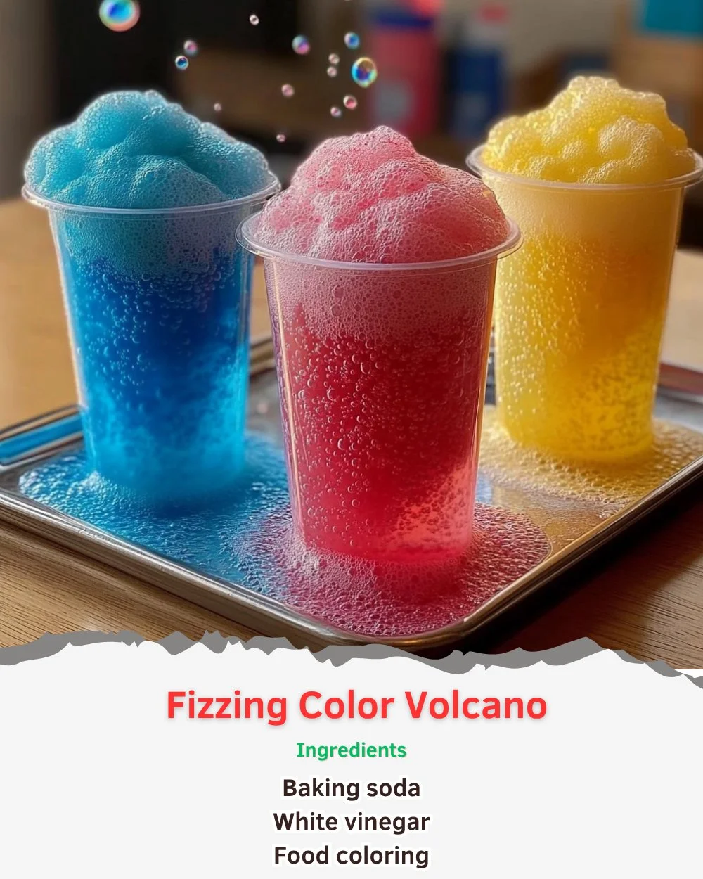 Fizzing Color Volcano