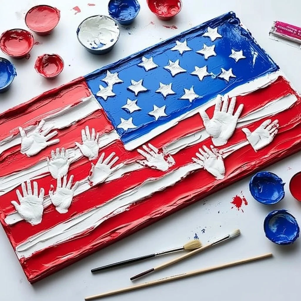 Handprint American Flag Craft