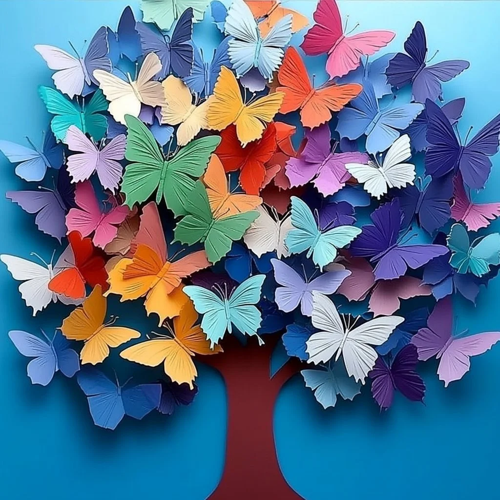 Handprint Butterfly Tree Craft