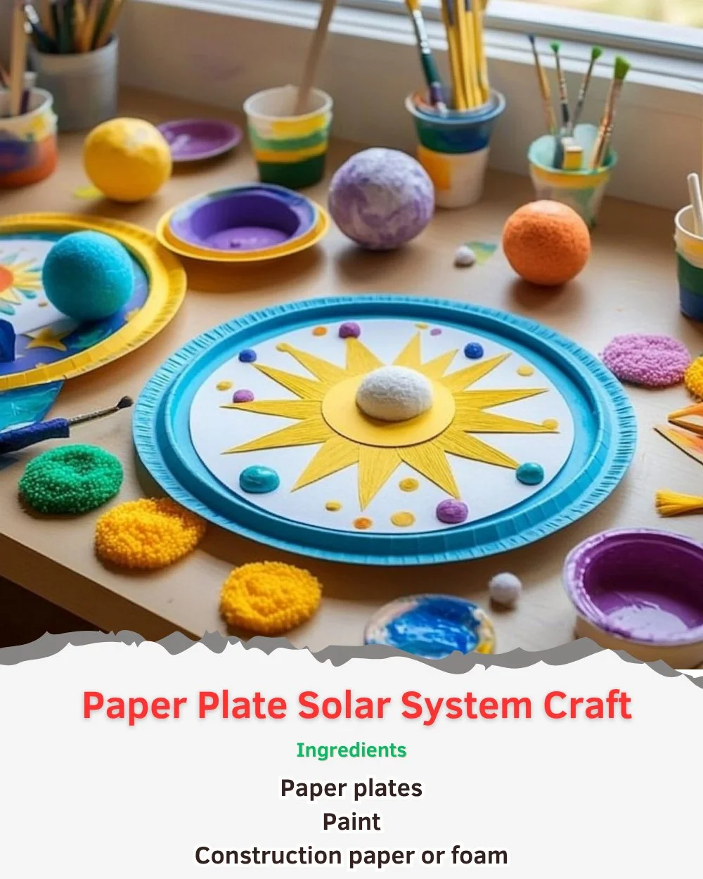 Paper Plate Solar System Craft