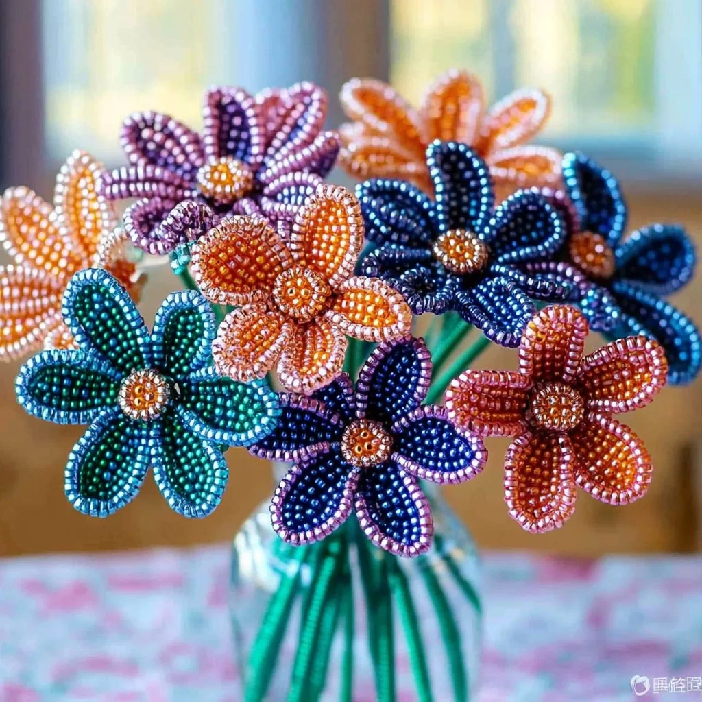 Beaded Pipe Cleaner Flowers