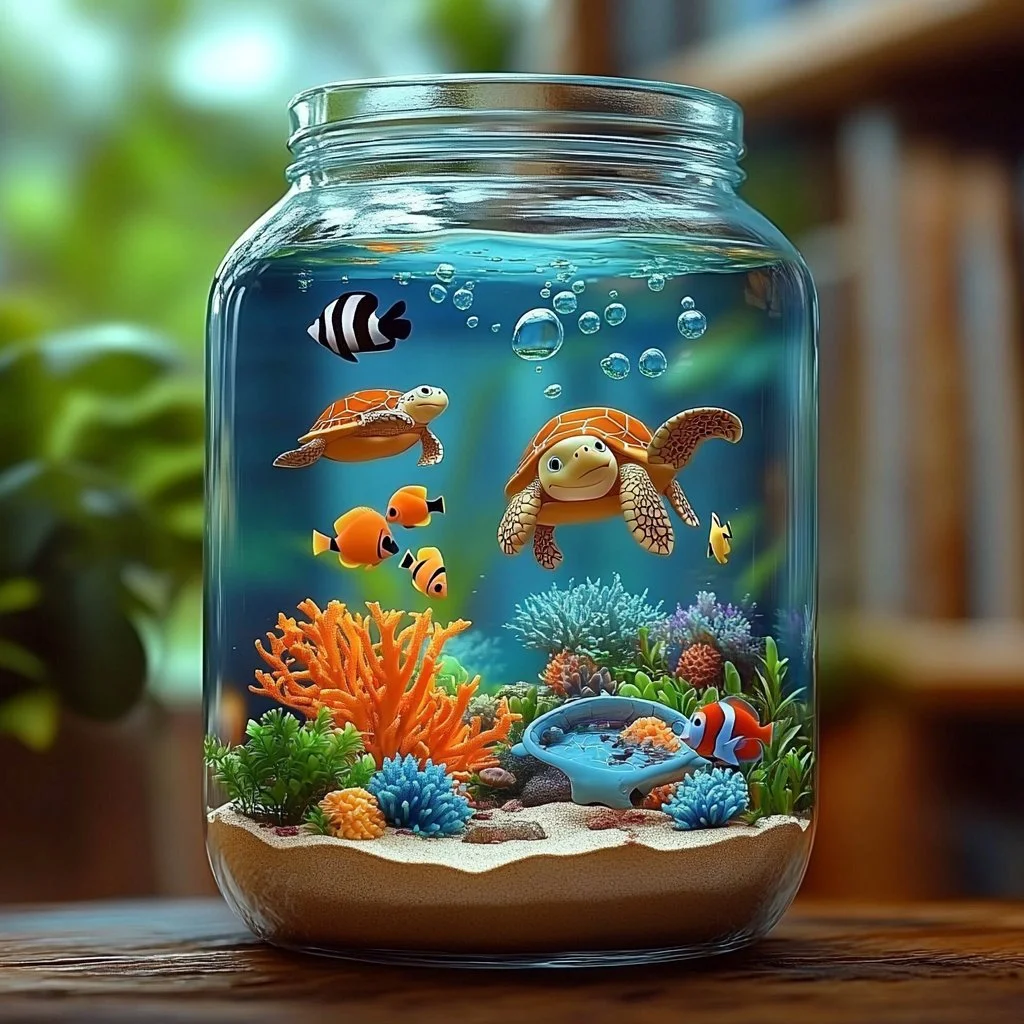 Captivating Mini Aquarium Jar – Easy DIY Craft