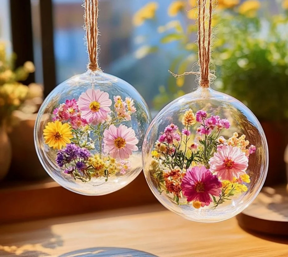 Clear Glue Flower Suncatcher