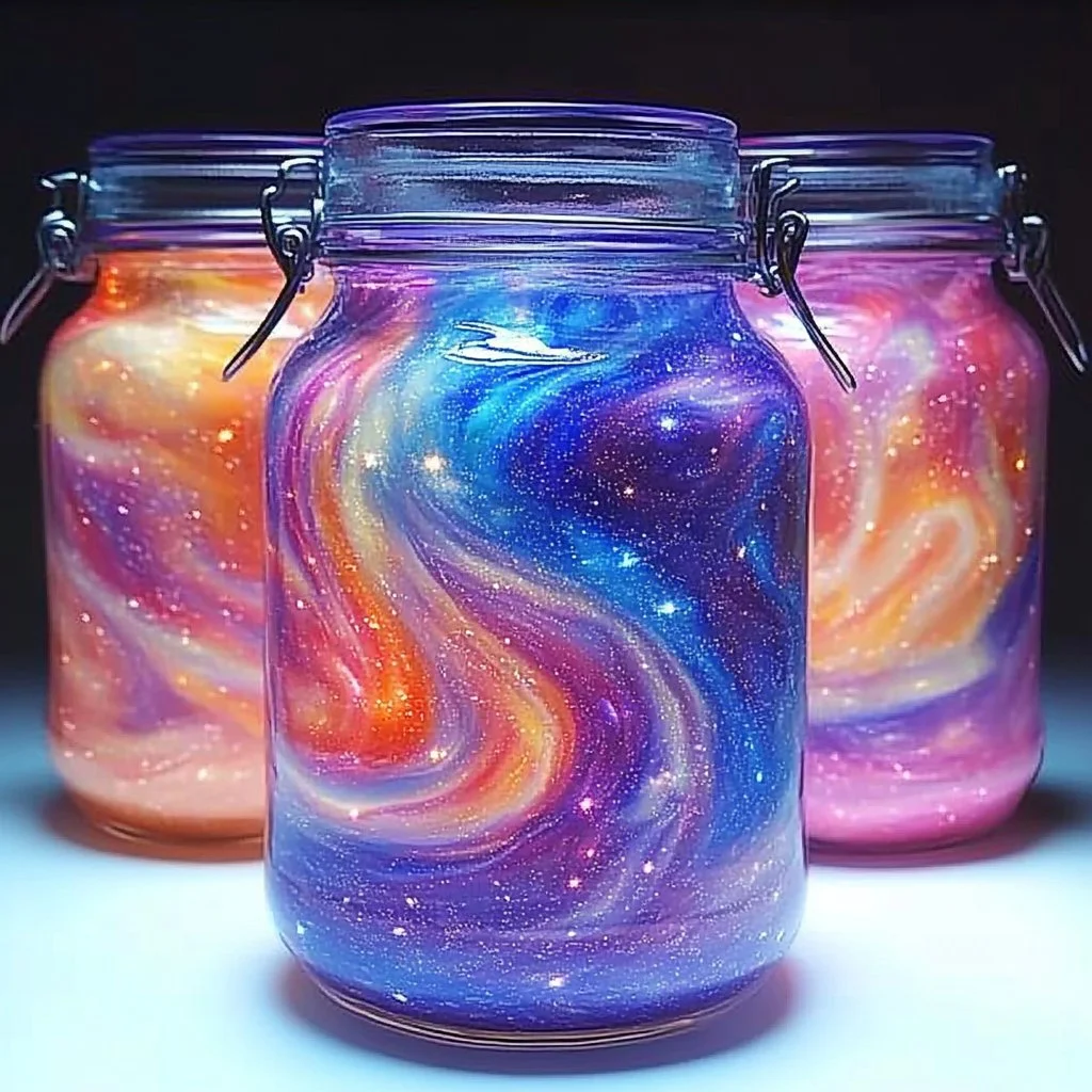 Create your own sparkling galaxy in a jar