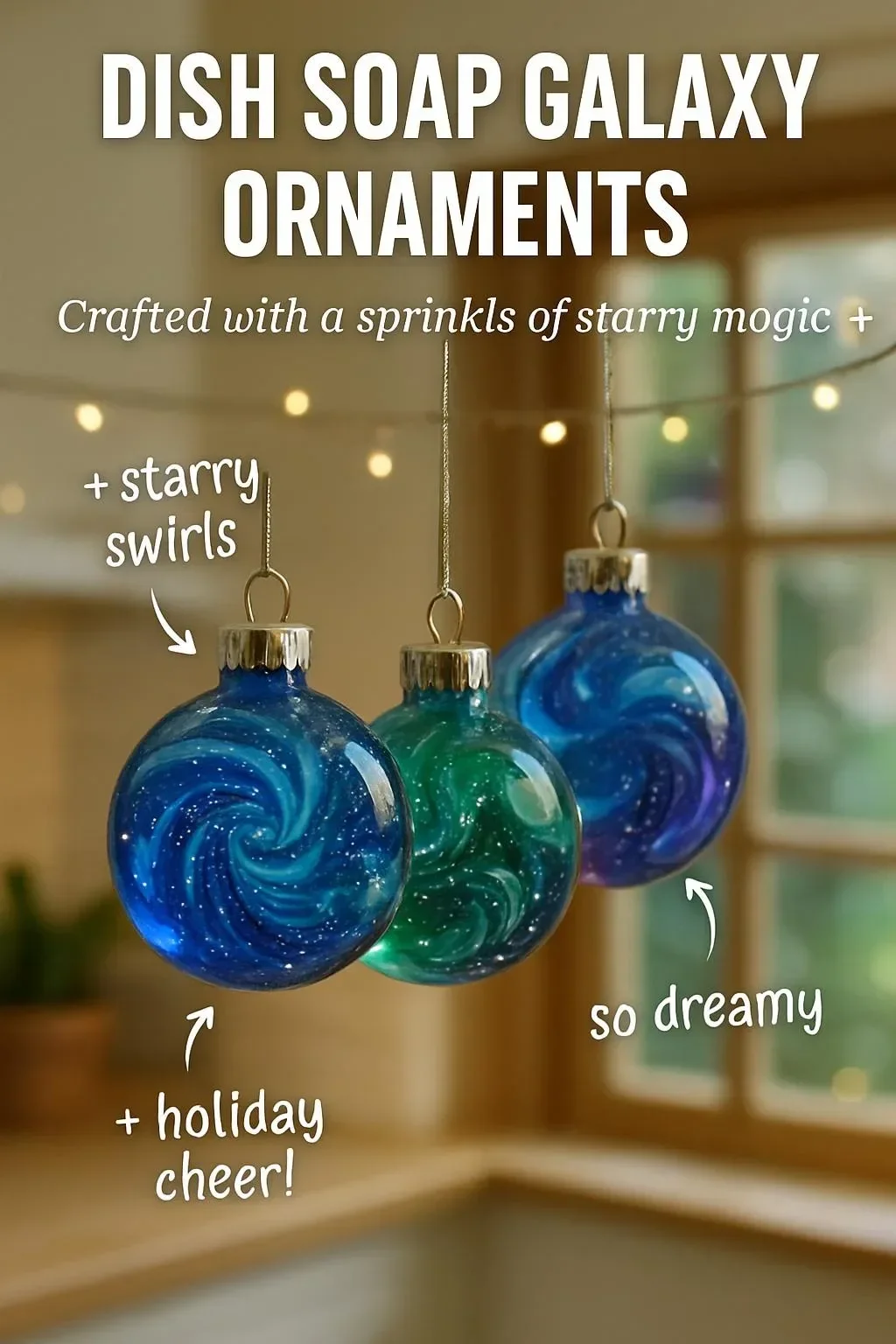 Dish Soap Galaxy Ornaments