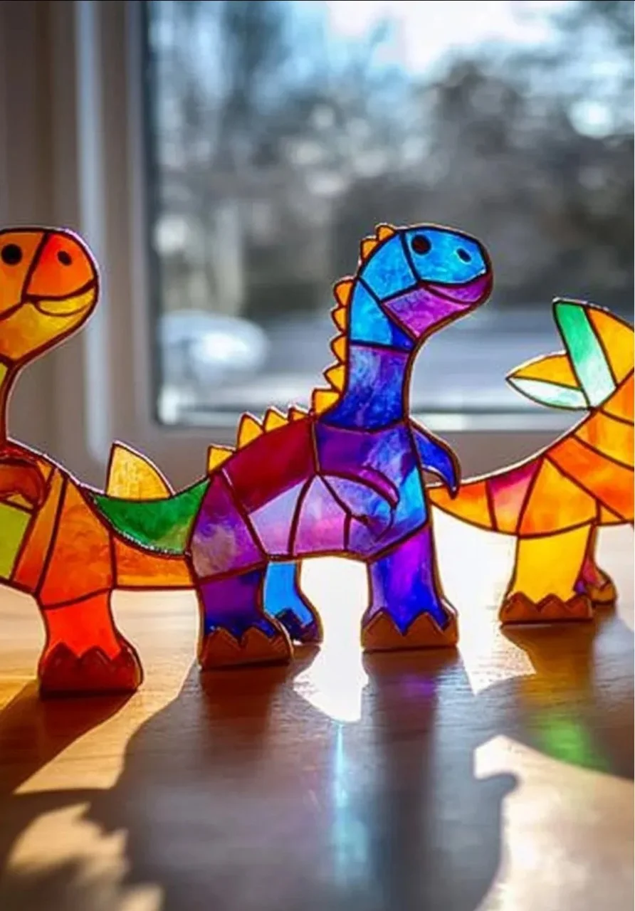DIY Dinosaur Suncatchers