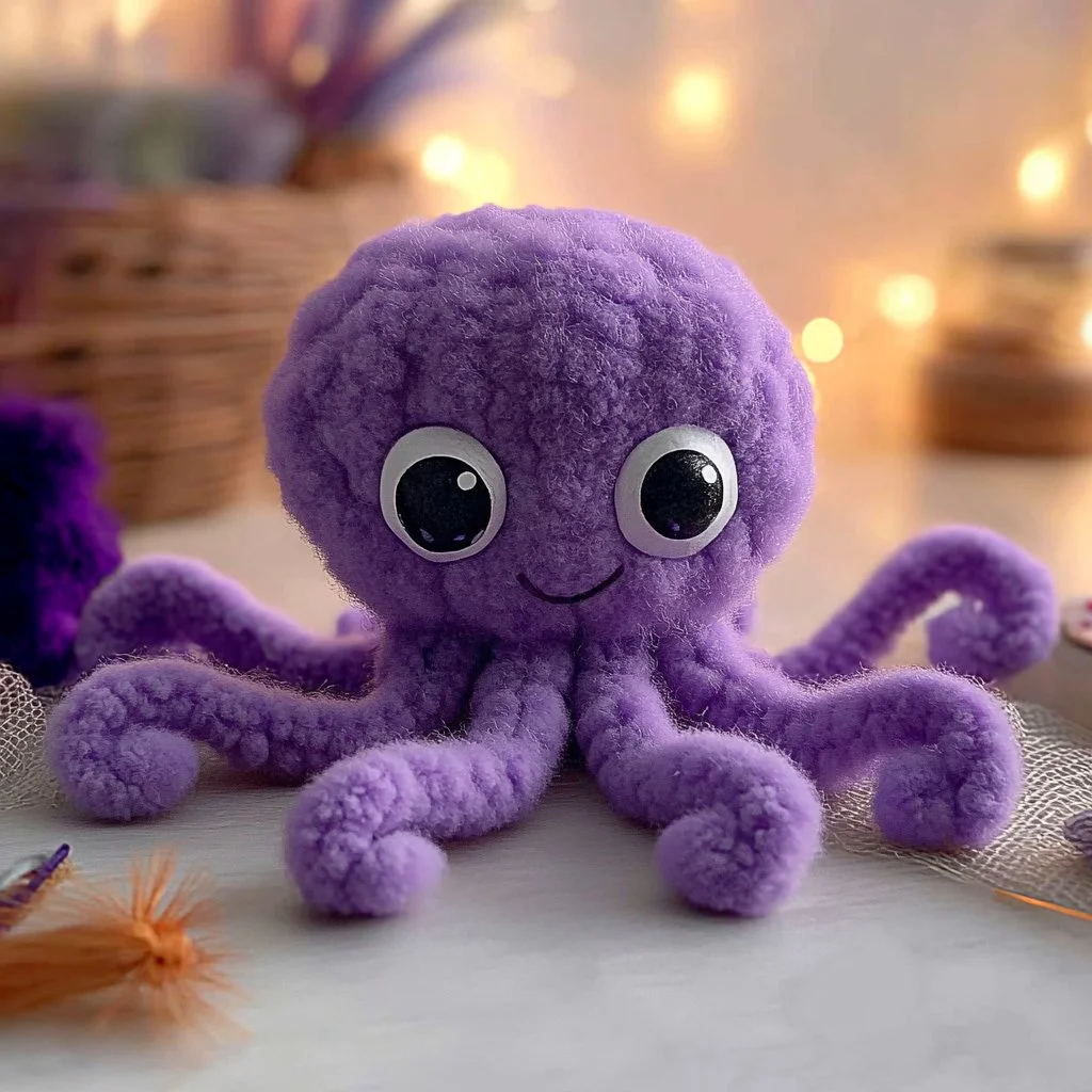 Pompom and Pipe Cleaner Octopus