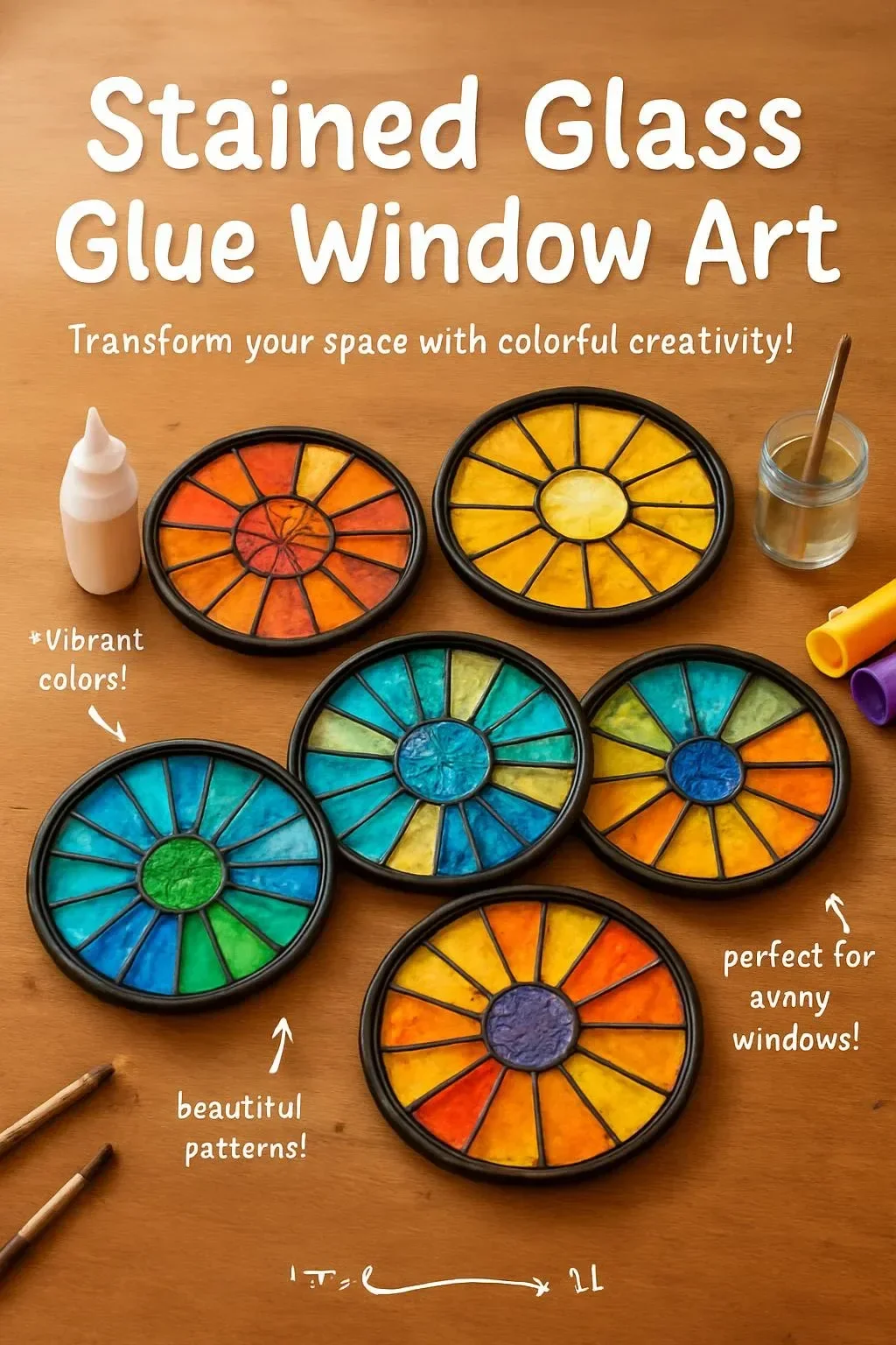 Stained Glass Glue Window Art