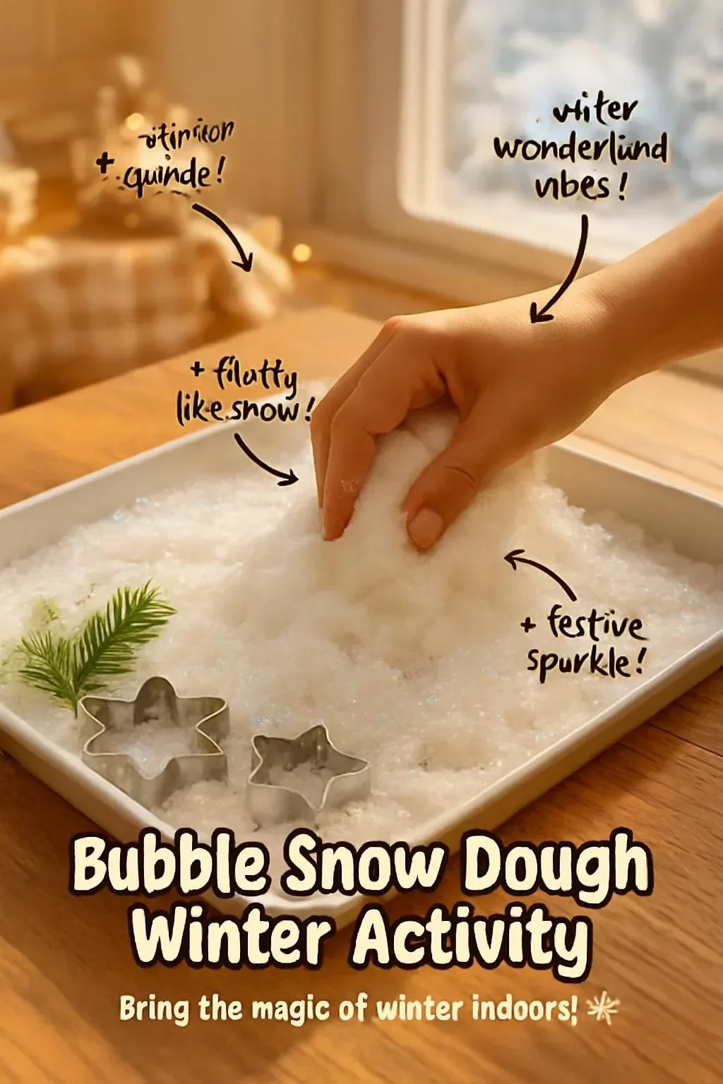 Bubble Snow Dough Winter Activity