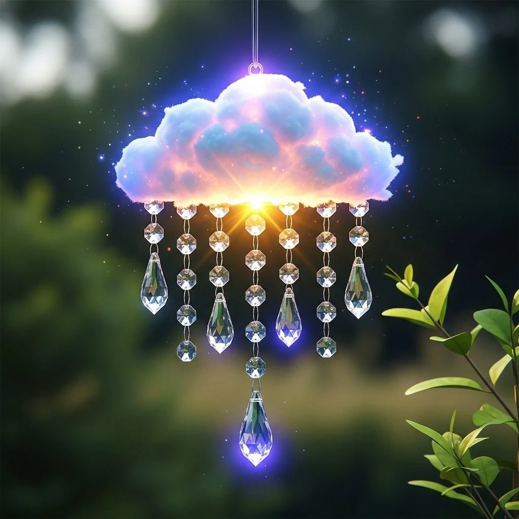 Crystal Raindrop Sun Catcher