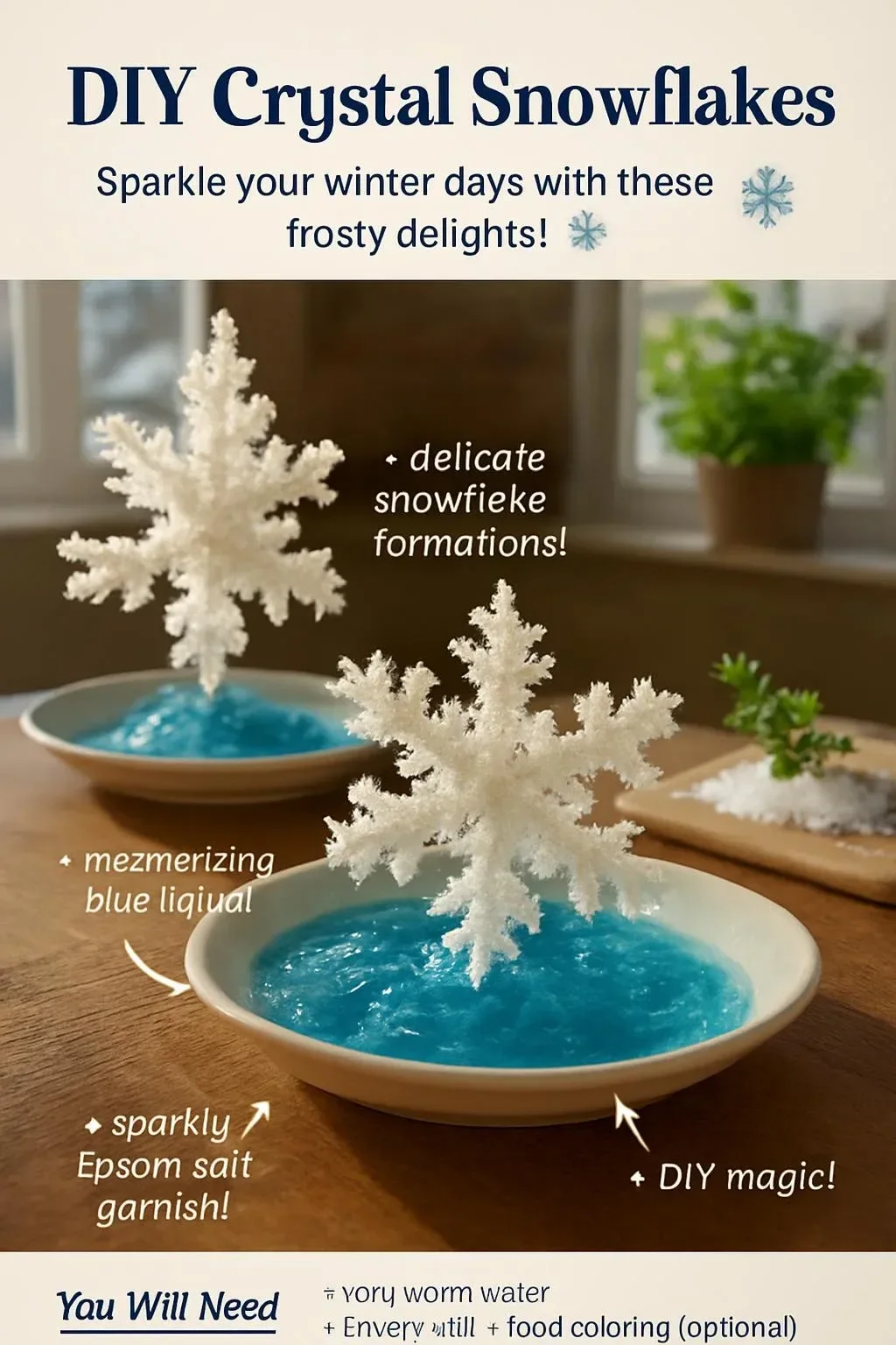 DIY Crystal Snowflakes