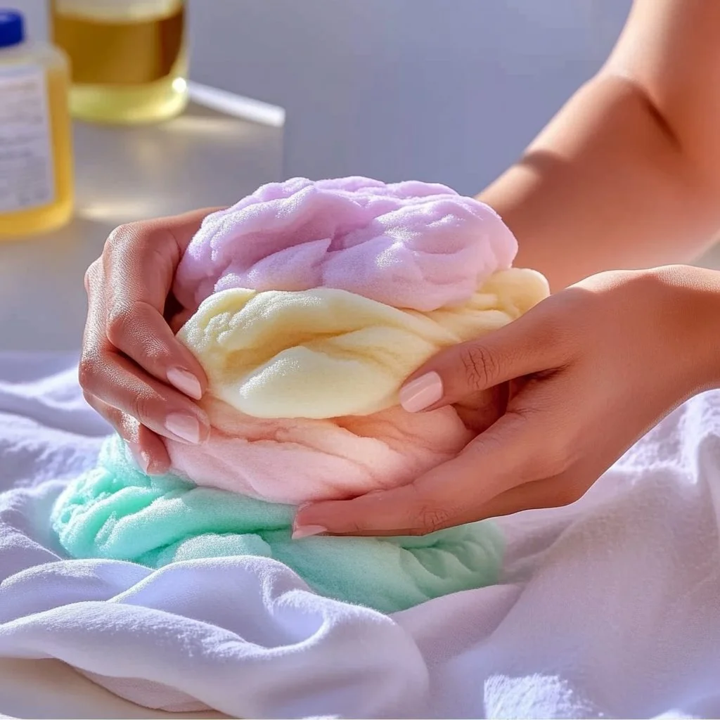 DIY Kinetic Foam with Model Magic and Lotion