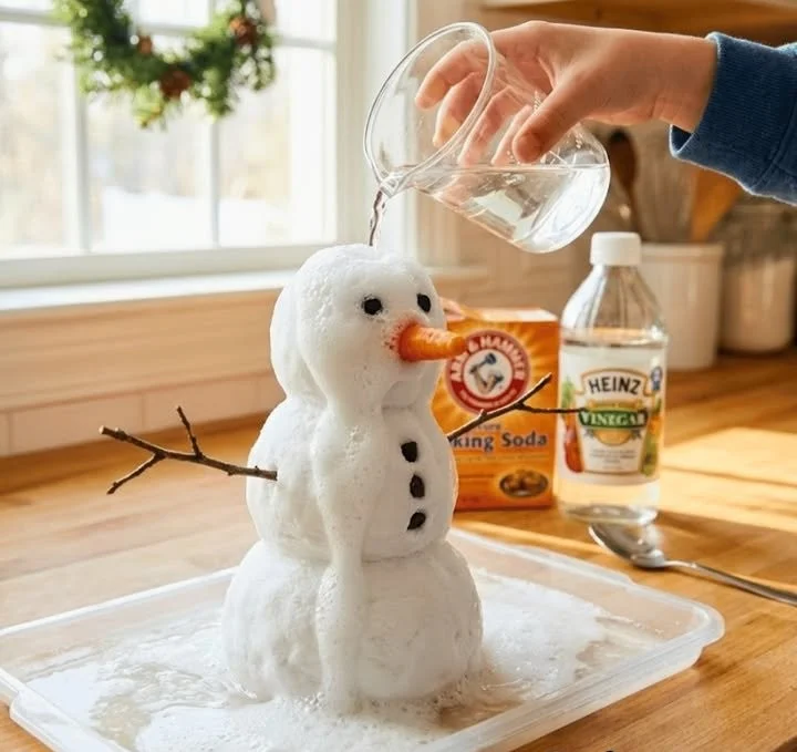 Fizzing Baking Soda Snowman Activity