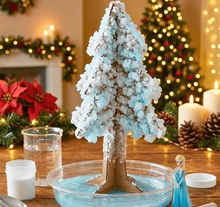 Frozen Elsa Snowy Tree Experiment