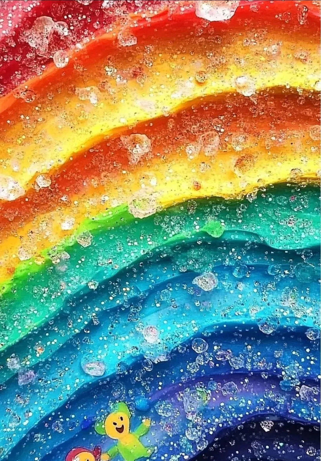 Magical Rainbow Salt Crystal Art