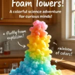 Make Your Own Exploding Rainbow Foam Towers at Home