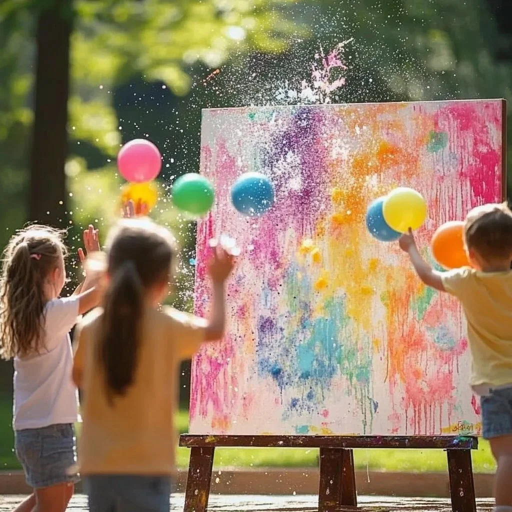 Paint Splash Balloon Canvas