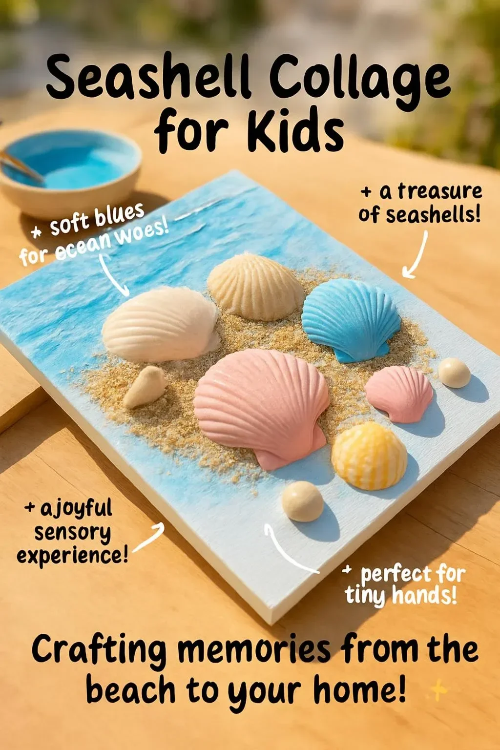 Seashell Collage for Kids