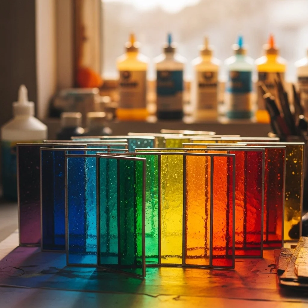 Stained Glass Glue Window Art