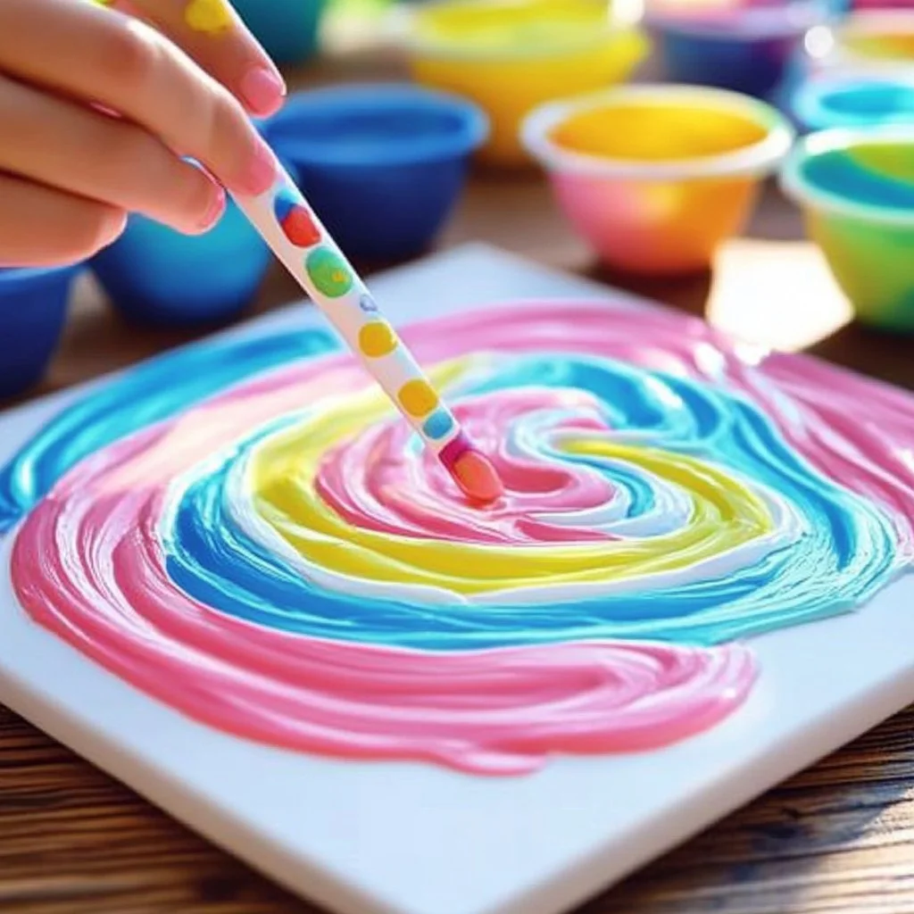 Summer Puffy Paint Art