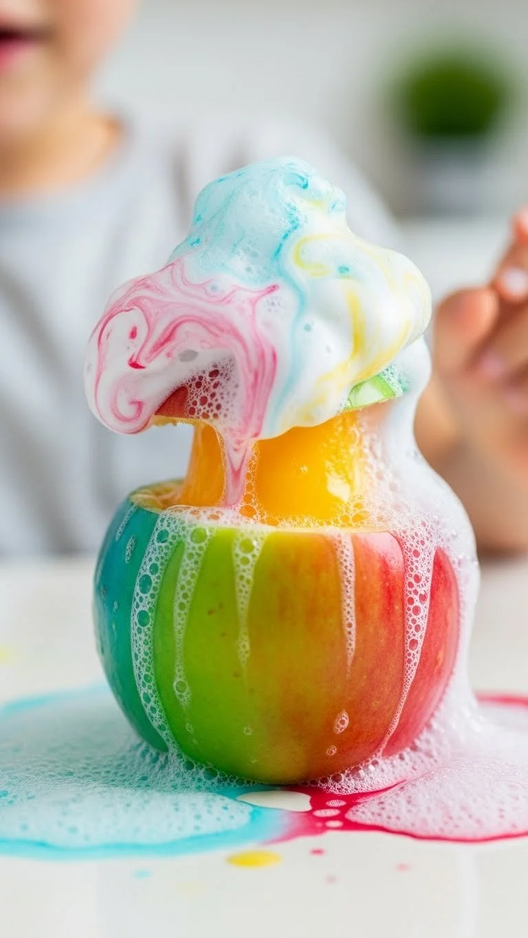 Apple Volcano Experiment