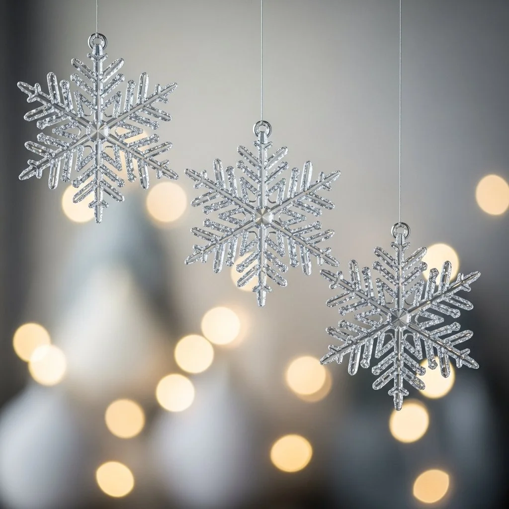 Crystal Snowflake Ornaments