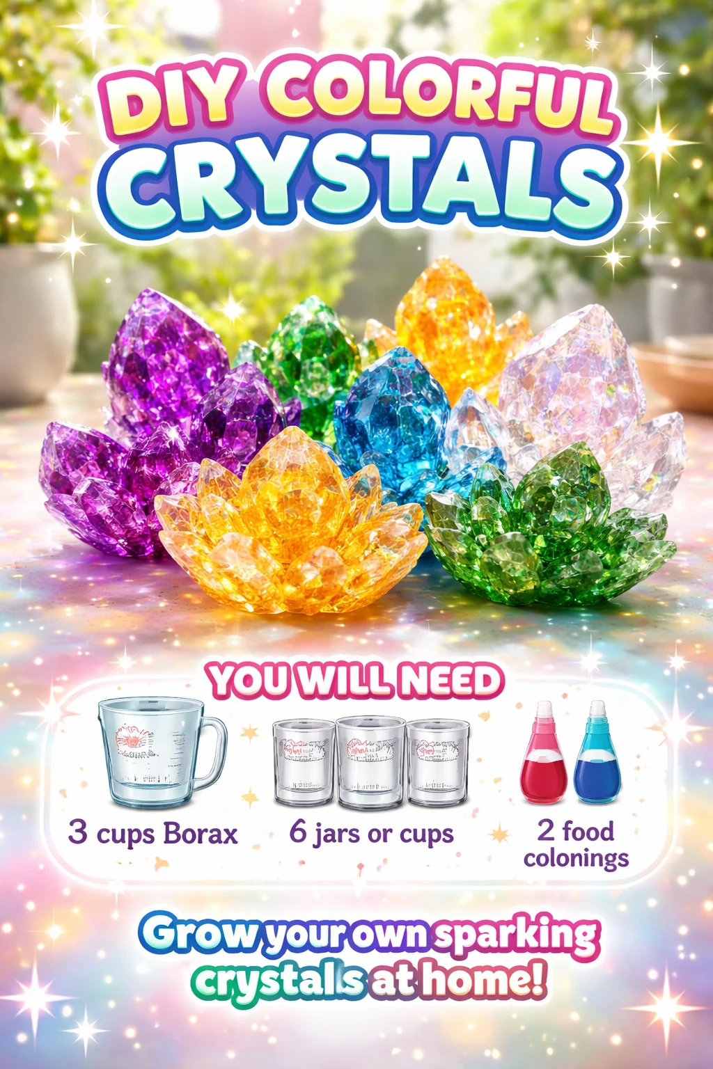 DIY Colorful Crystals