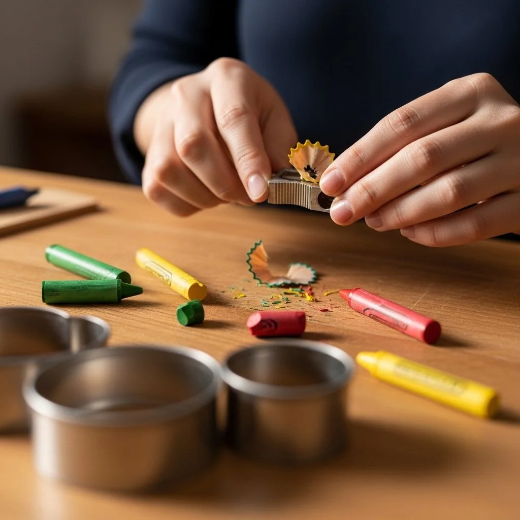 DIY Green Crayon Raindrop Suncatchers