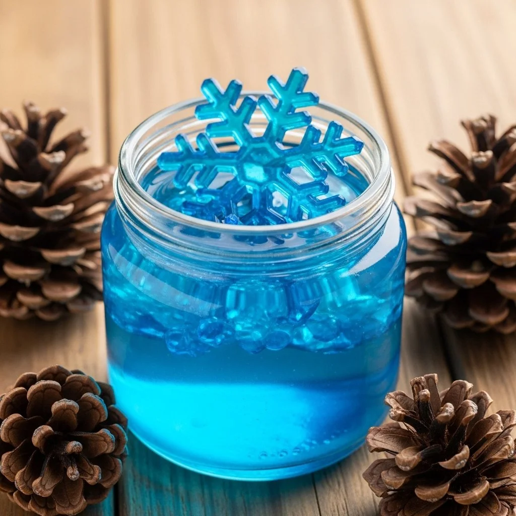 Frozen Blue Crystal Snowflake