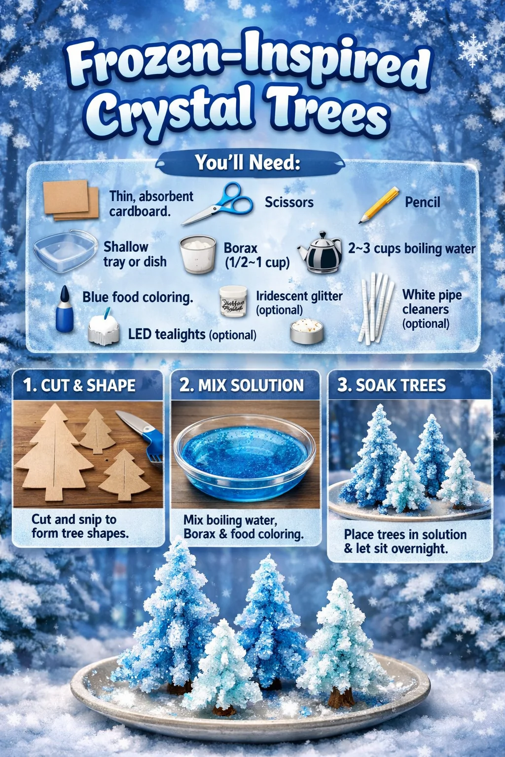 Frozen-Inspired Crystal Trees