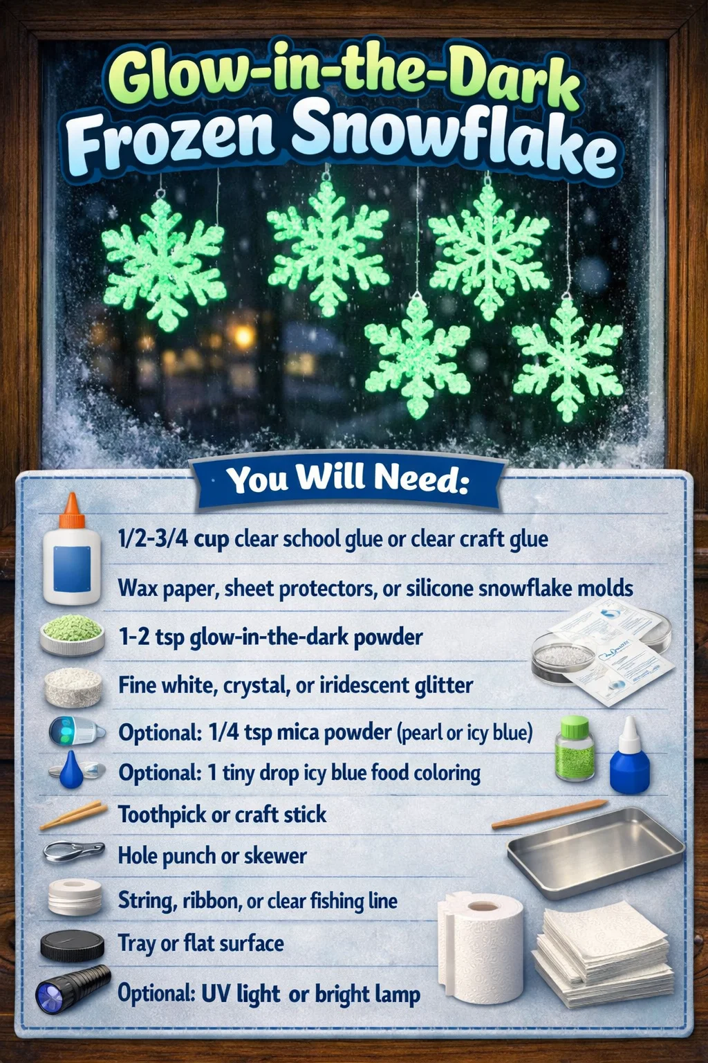 Glow-in-the-Dark Frozen Snowflake