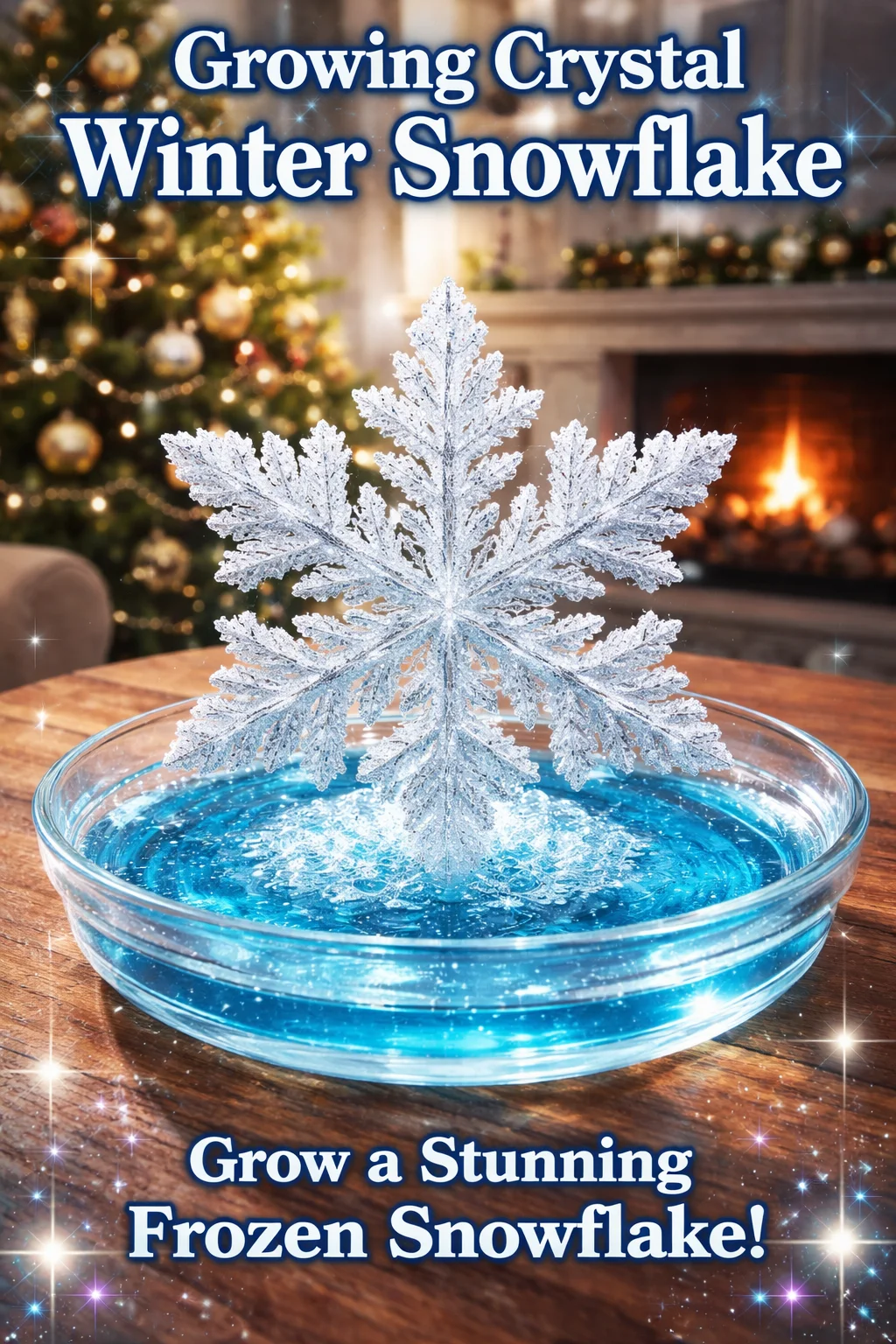 Growing Crystal Winter Snowflake