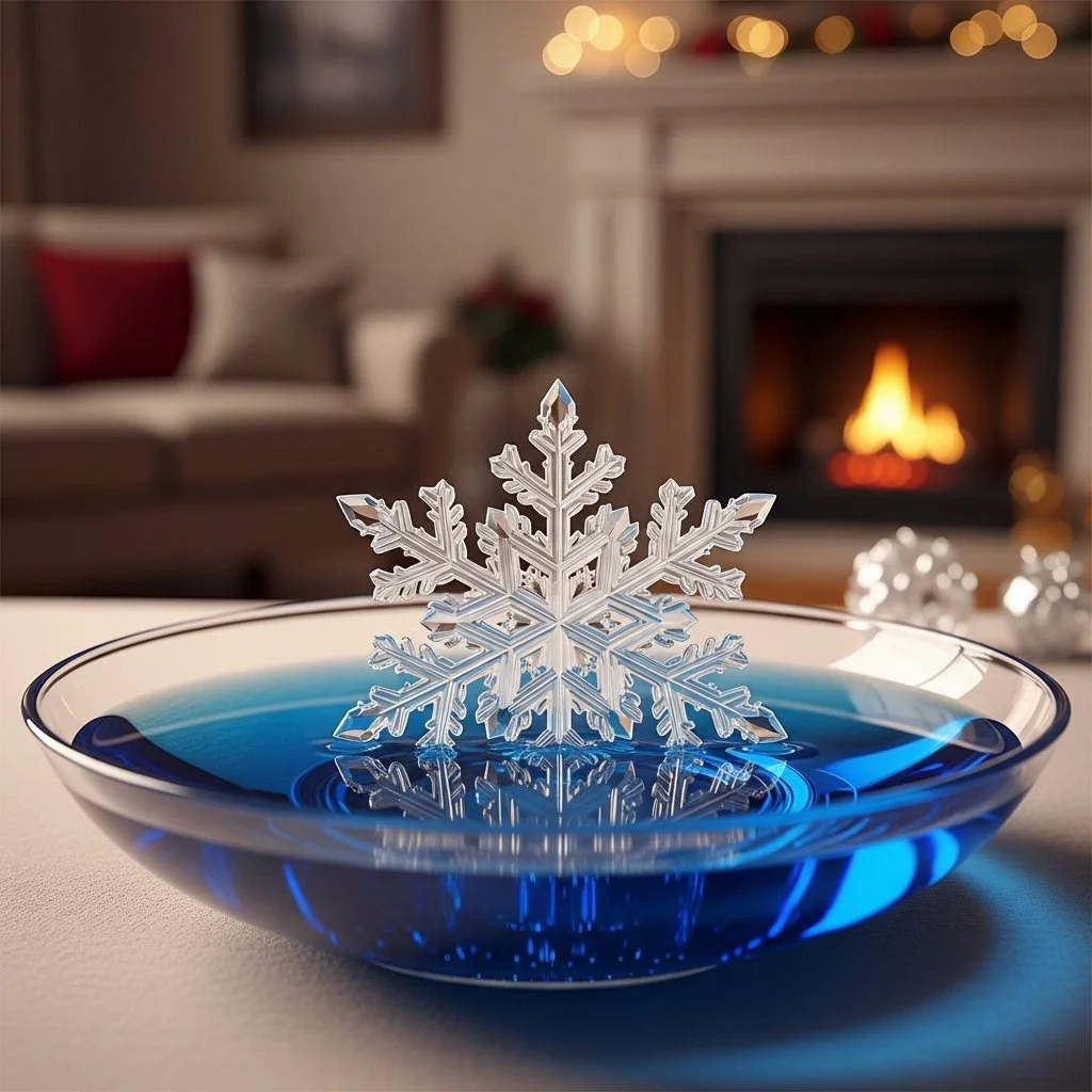 Growing Crystal Winter Snowflake