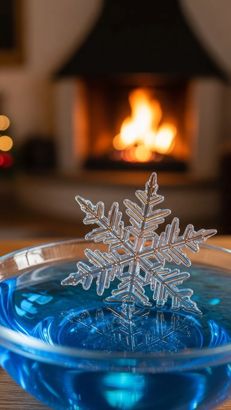 Growing Crystal Winter Snowflake