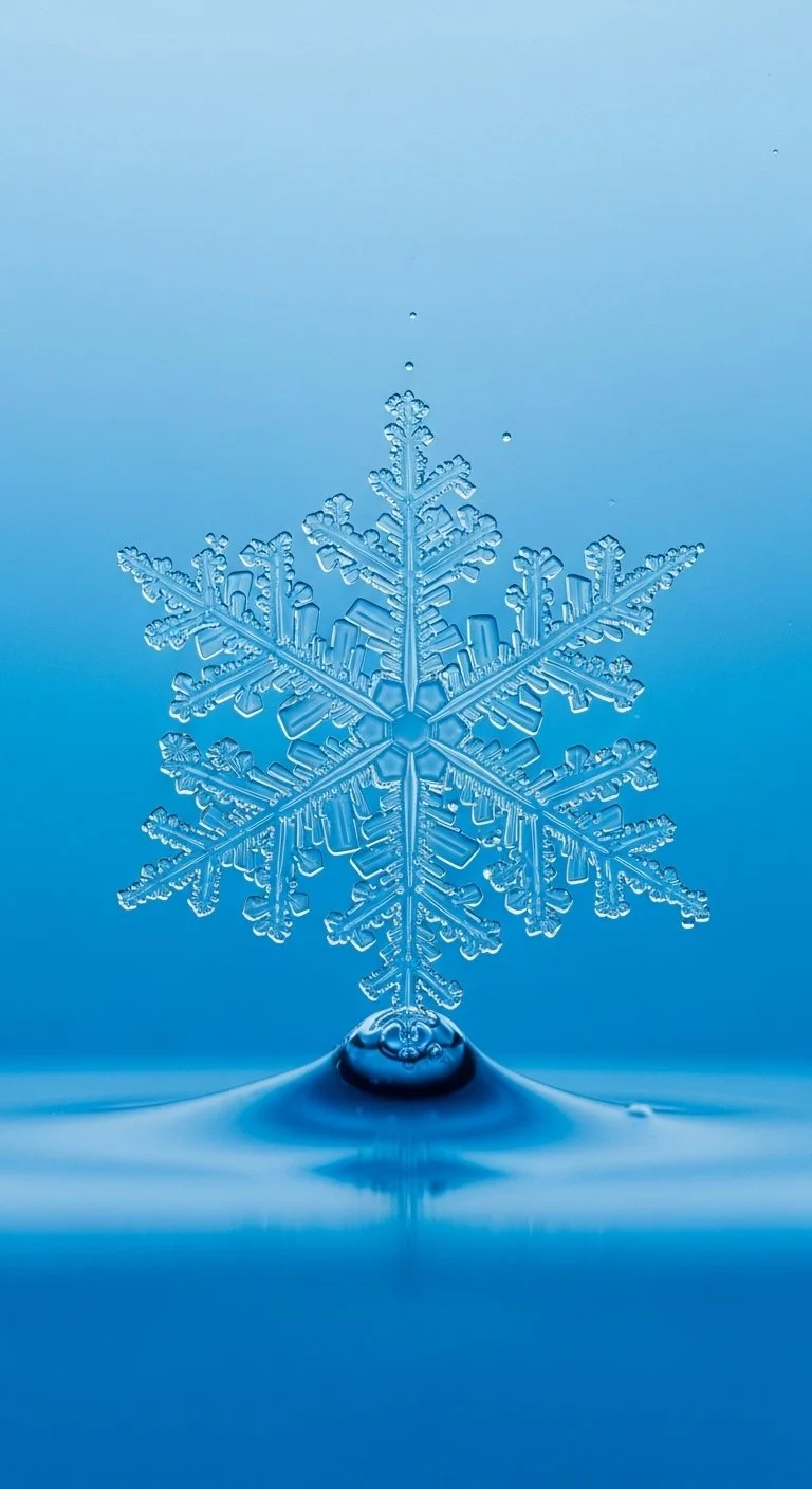 Growing Crystal Winter Snowflake