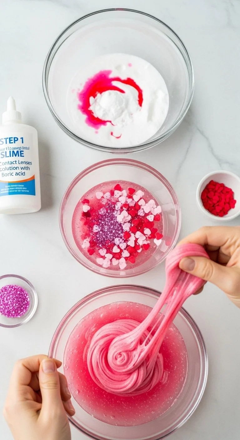 Make Your Own Valentine Heart Slime
