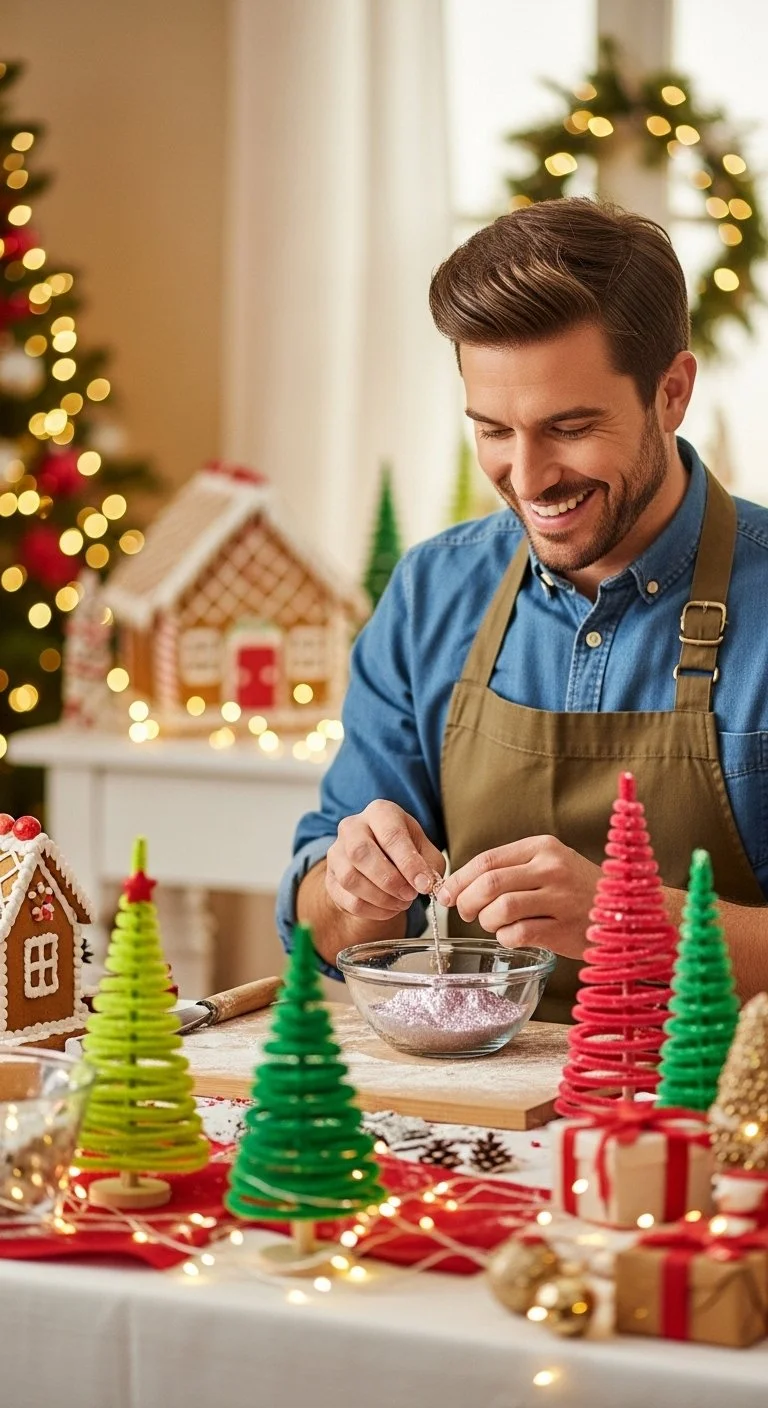 Rainbow Baking Powder Crystal Trees