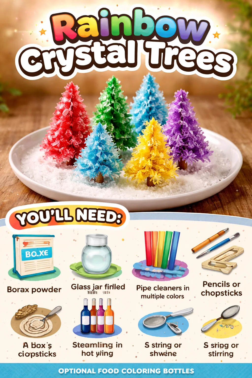Rainbow Crystal Trees