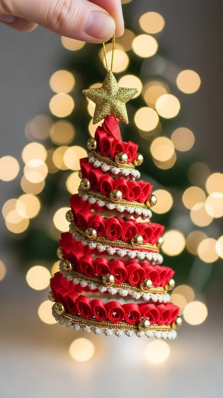Ribbon Christmas Tree Ornament