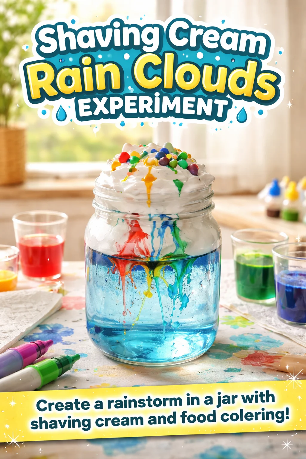 Shaving Cream Rain Clouds Experiment