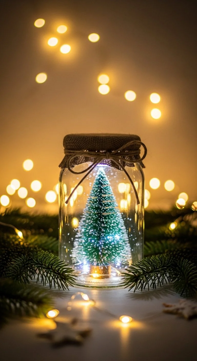 Sparkling Christmas Tree in Glass