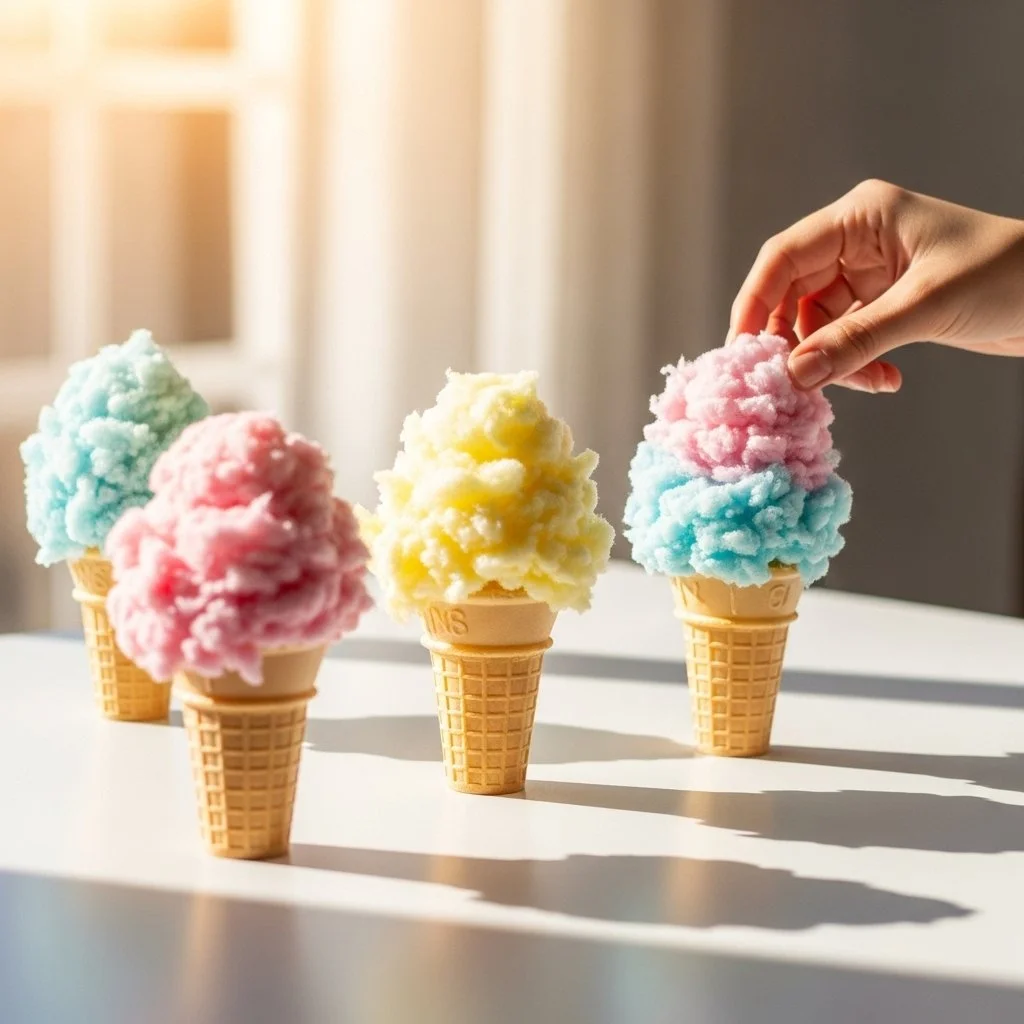 Sponge Painted Ice Cream Craft