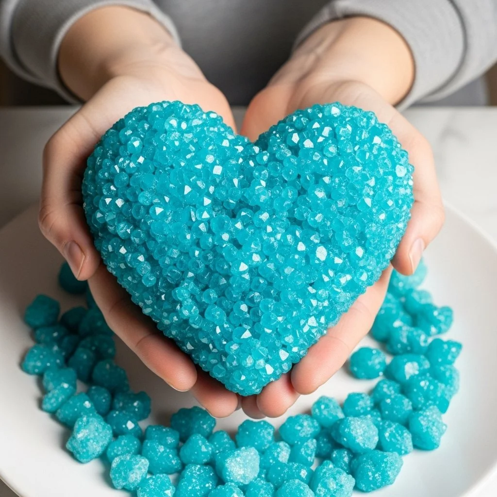 Turquoise Crystal Heart