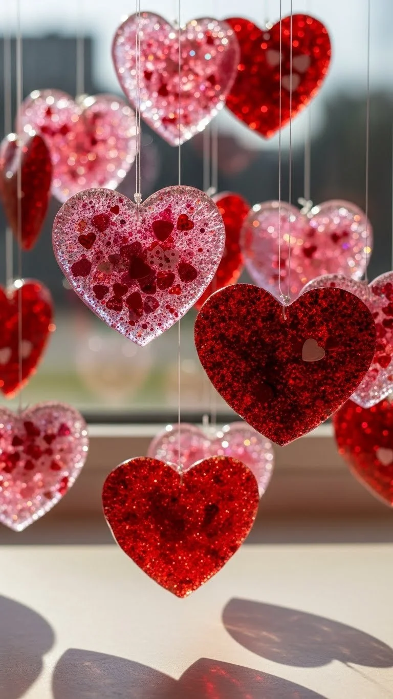 Valentine Glue Gem Hearts