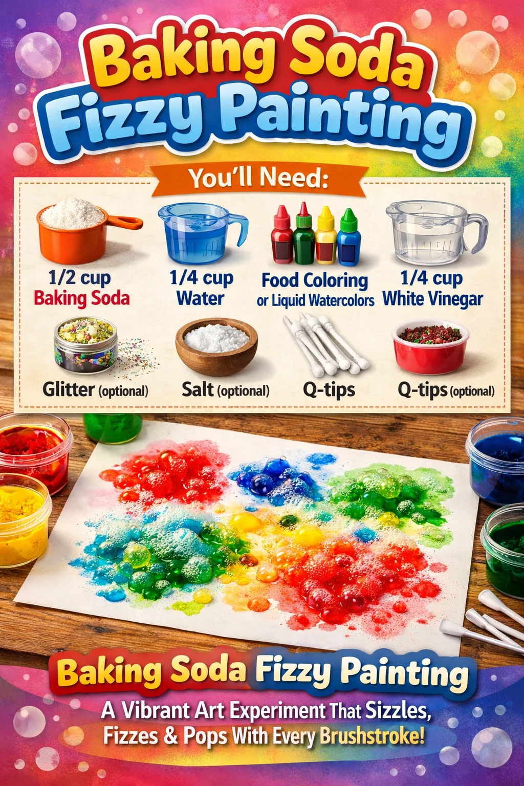 Baking Soda Fizzy Painting